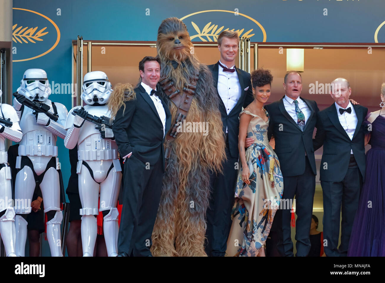 CANNES, FRANCE - MAY 15: Producer Simon Emanuel, Chewbacca, actor ...