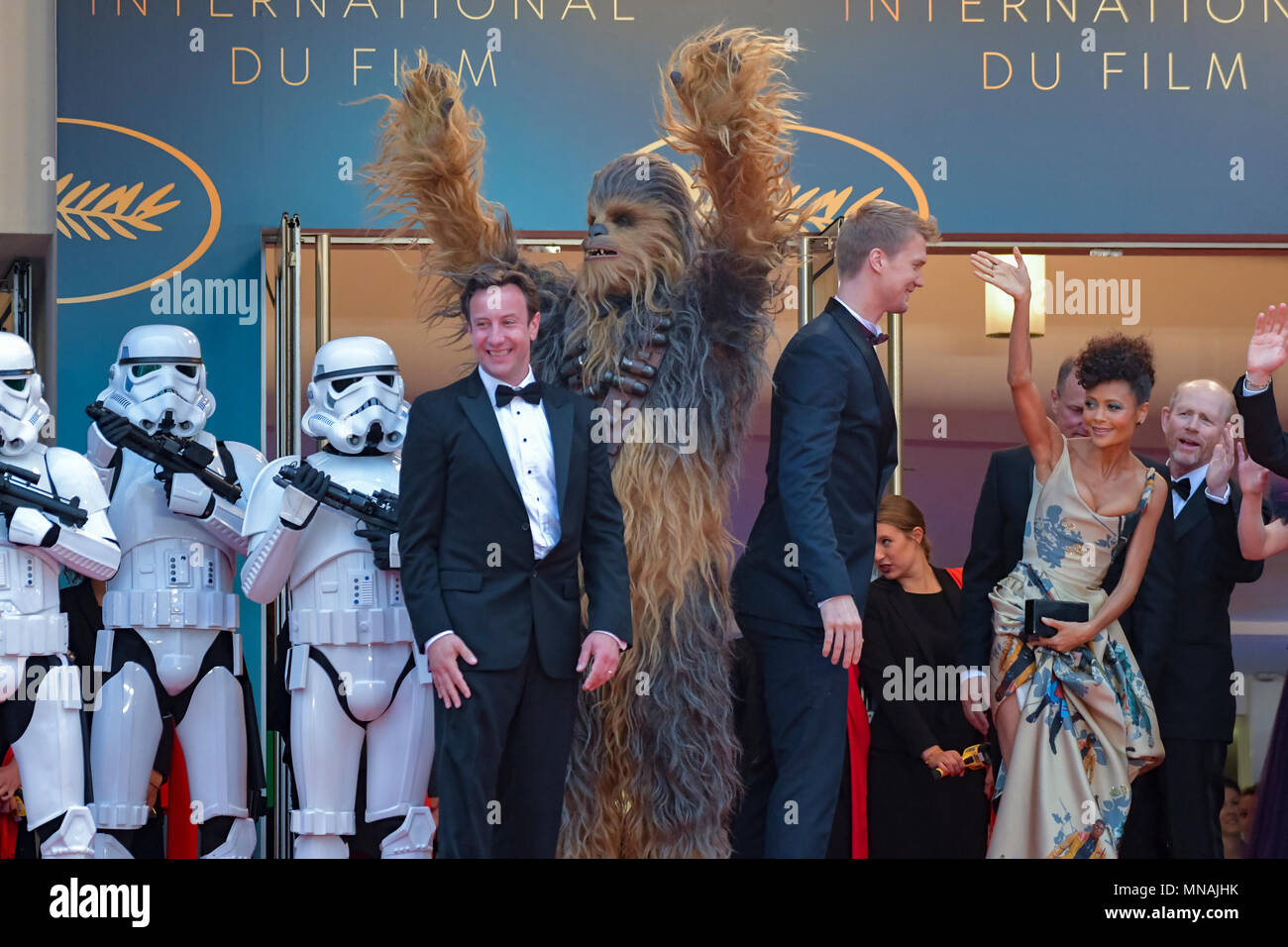 CANNES, FRANCE - MAY 15: Producer Simon Emanuel, Chewbacca, actor ...