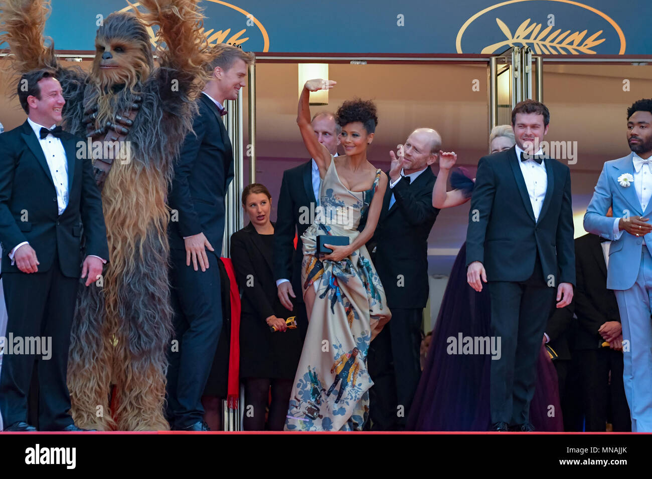 CANNES, FRANCE - MAY 15: Producer Simon Emanuel, Chewbacca, actor ...