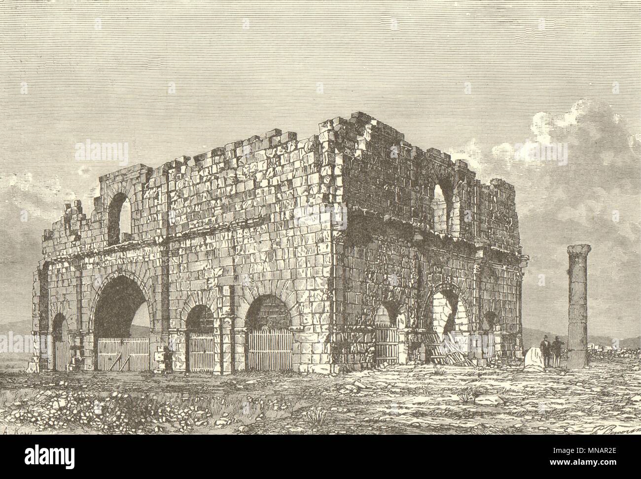 Lambaesis/Lambaesa Roman ruins. The Praetorium. Algeria 1885 old ...
