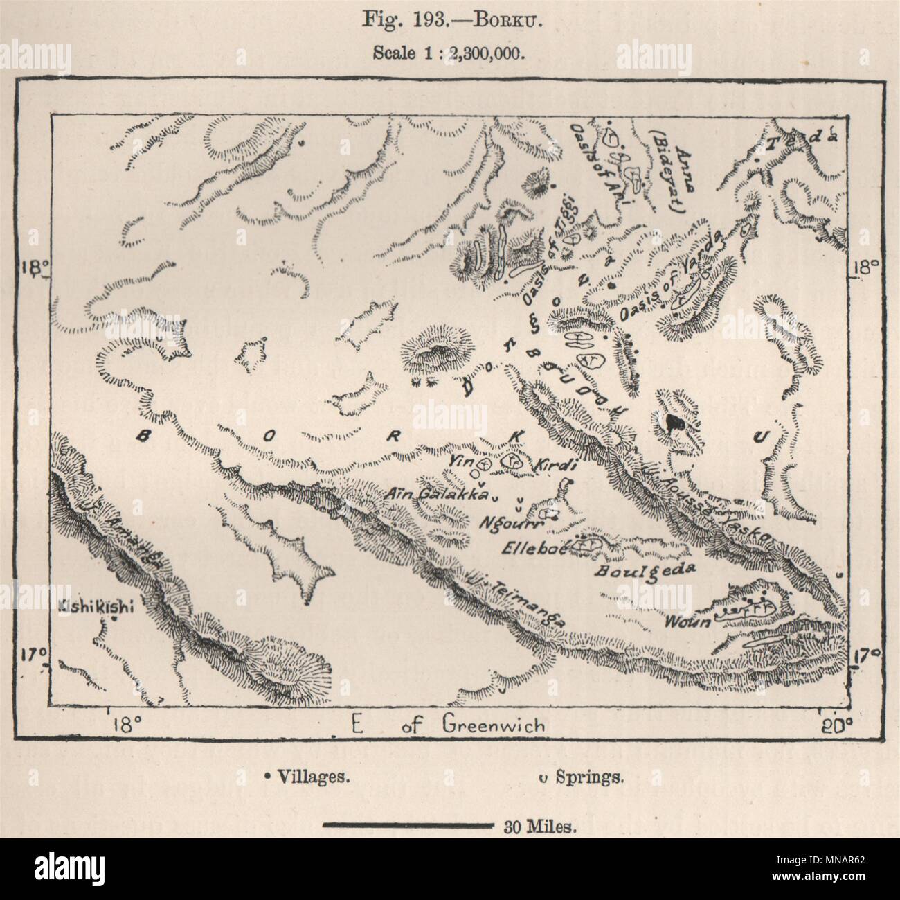 Borkou/Borgu. Chad. The Sahara 1885 old antique vintage map plan chart ...
