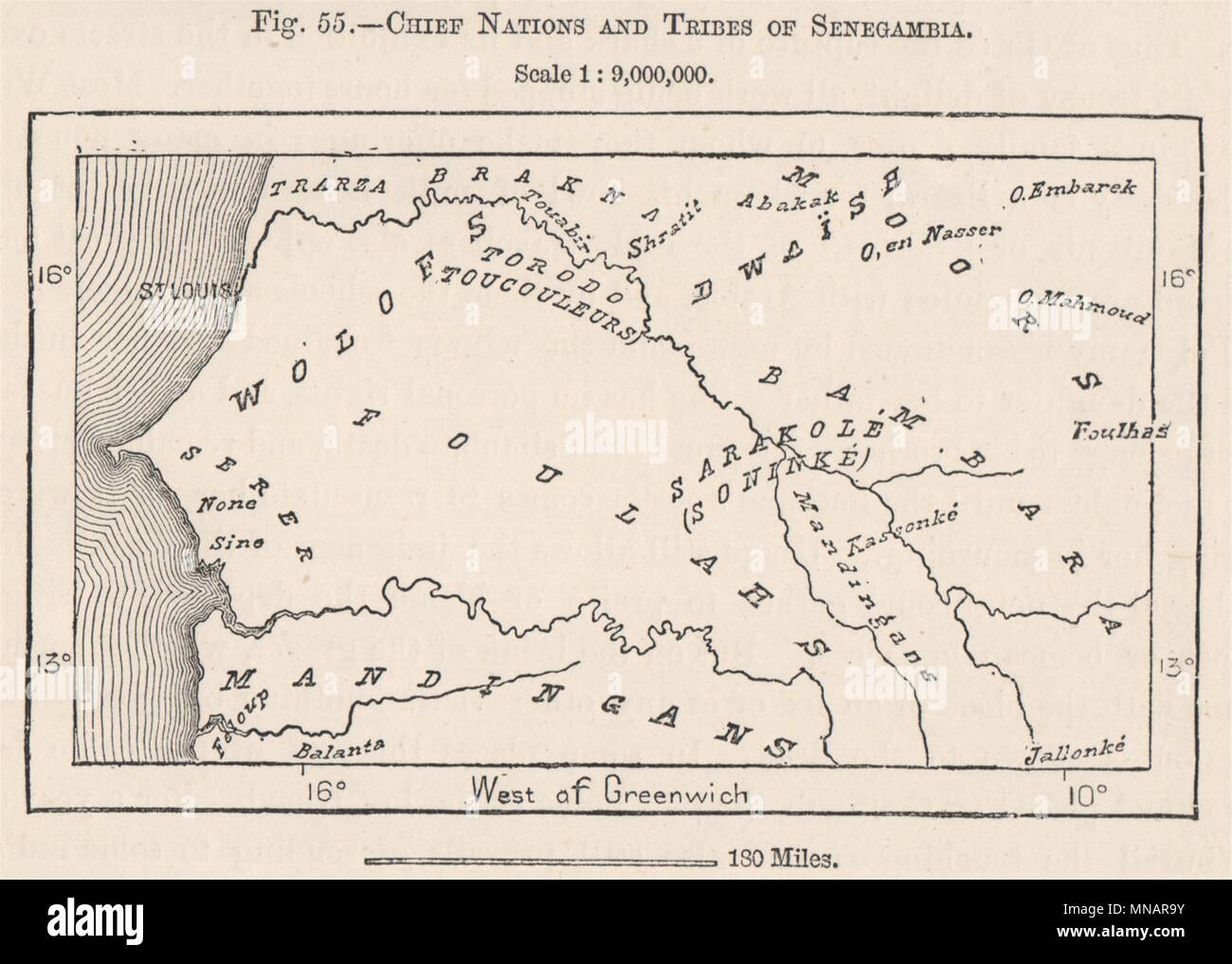 Chief Nations and Tribes of Senegambia. Senegal Gambia 1885 old antique ...