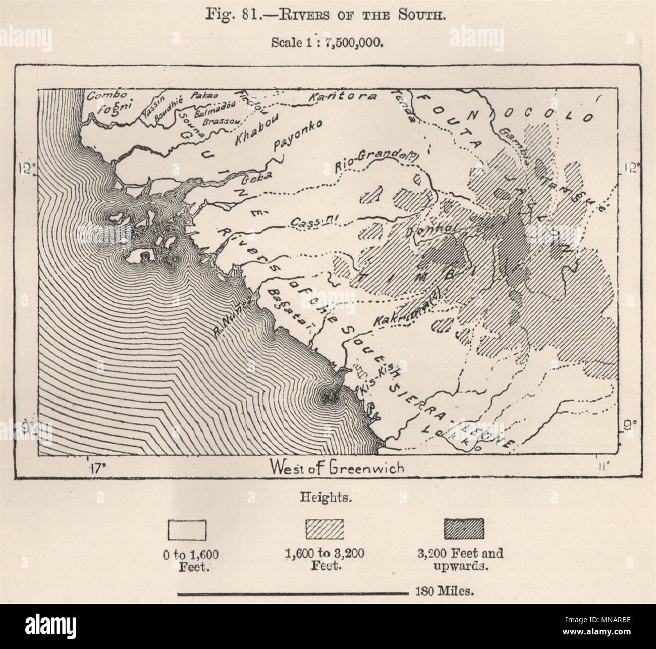 Old map of guinea hi-res stock photography and images - Alamy