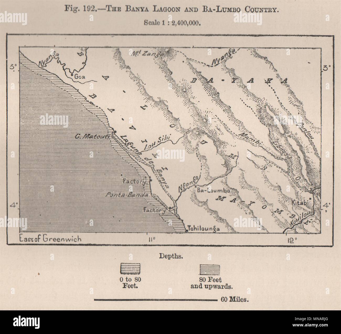 Banya Lagoon & Balumbo Country. Mayumba Conkouati. Gabon/Congo 1885 old ...