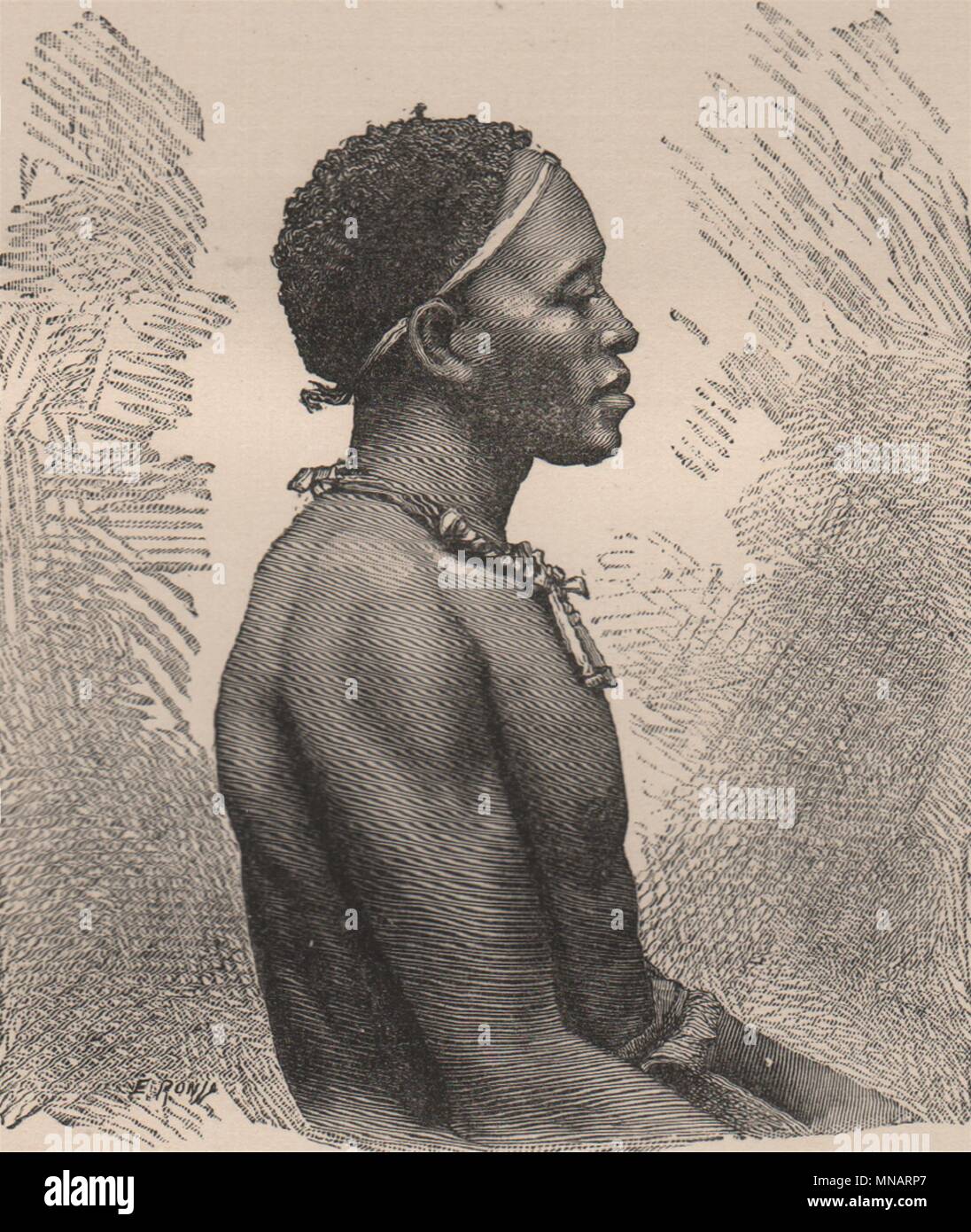 Kakongo type. Congo. Congo Basin 1885 old antique vintage print picture ...