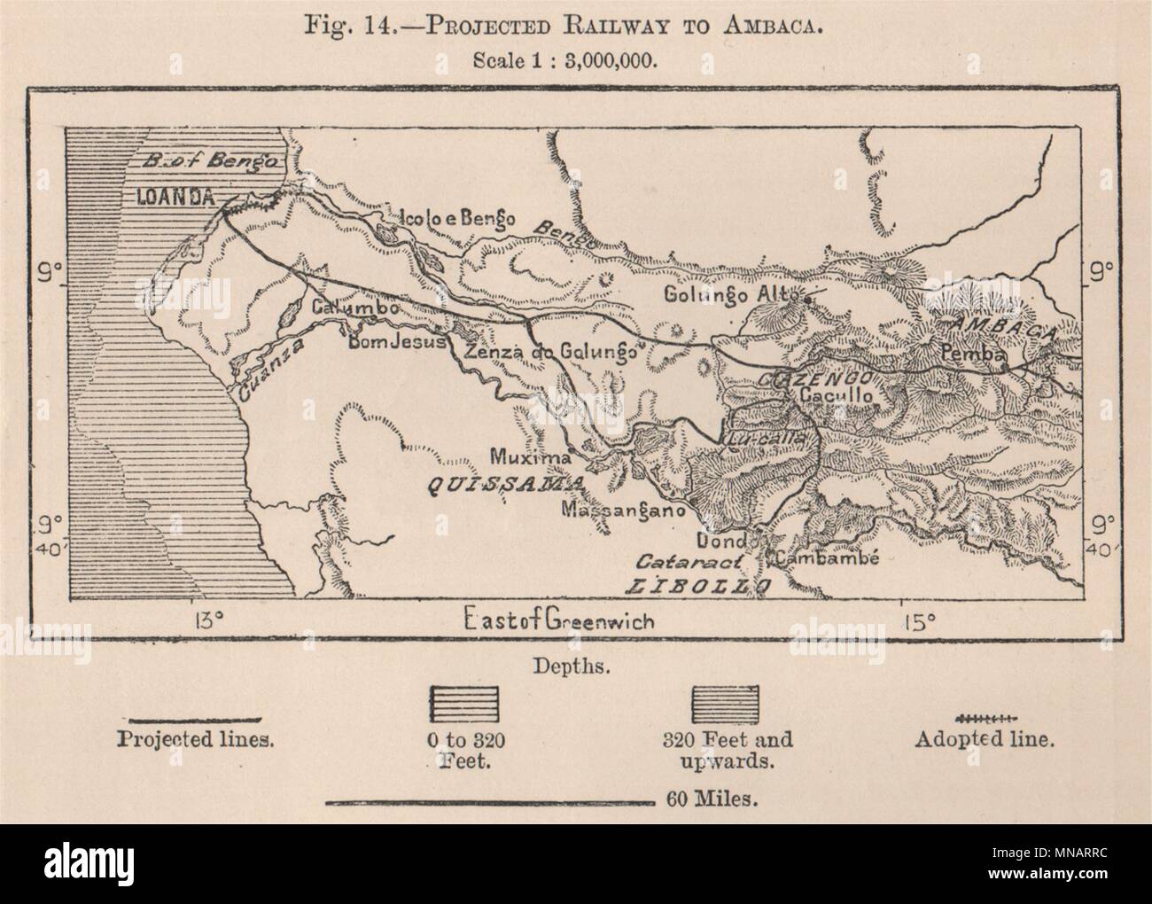 Antique map of angola hi-res stock photography and images - Alamy
