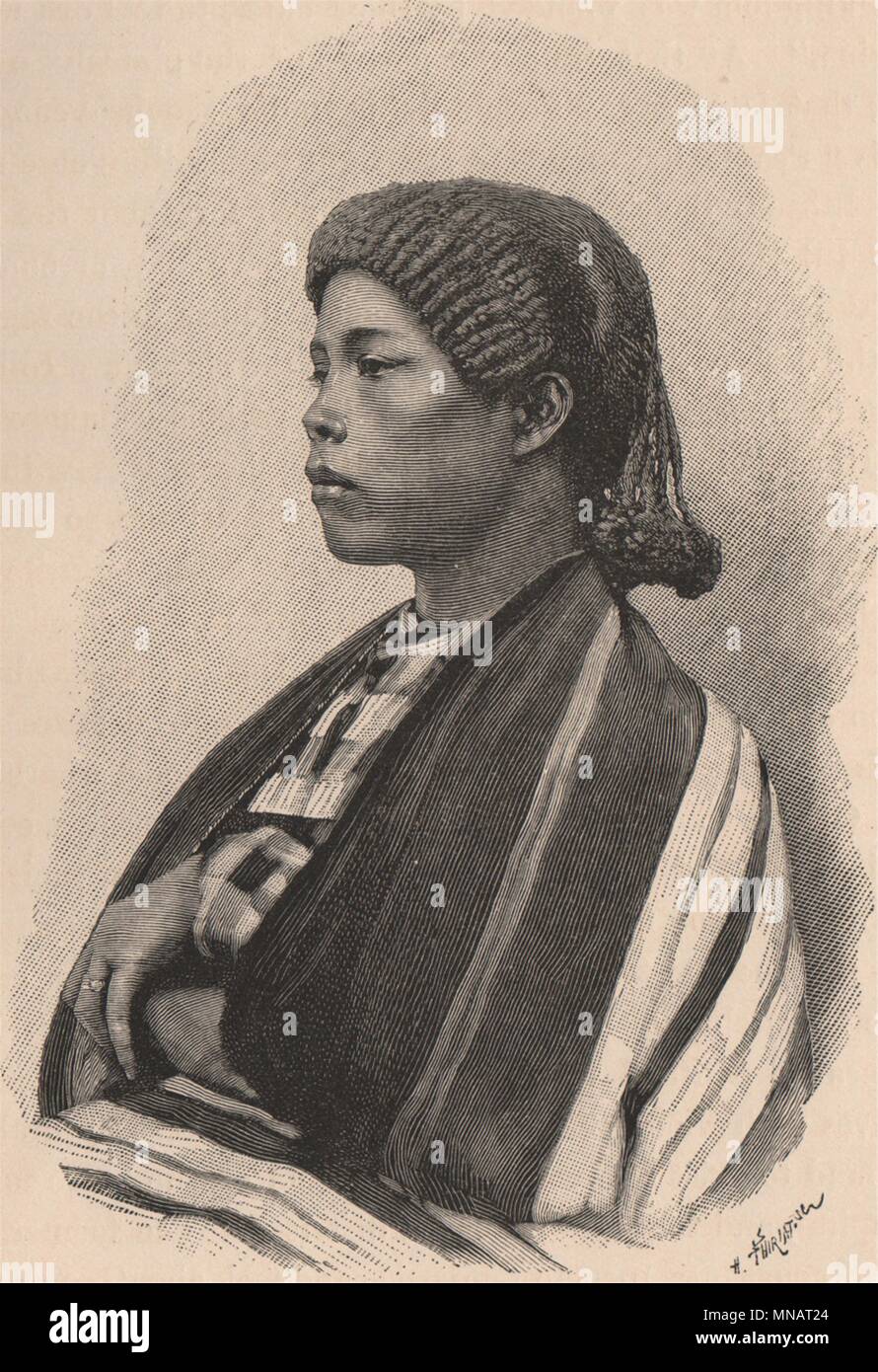 Betsileo Woman. Madagascar 1885 old antique vintage print picture Stock ...