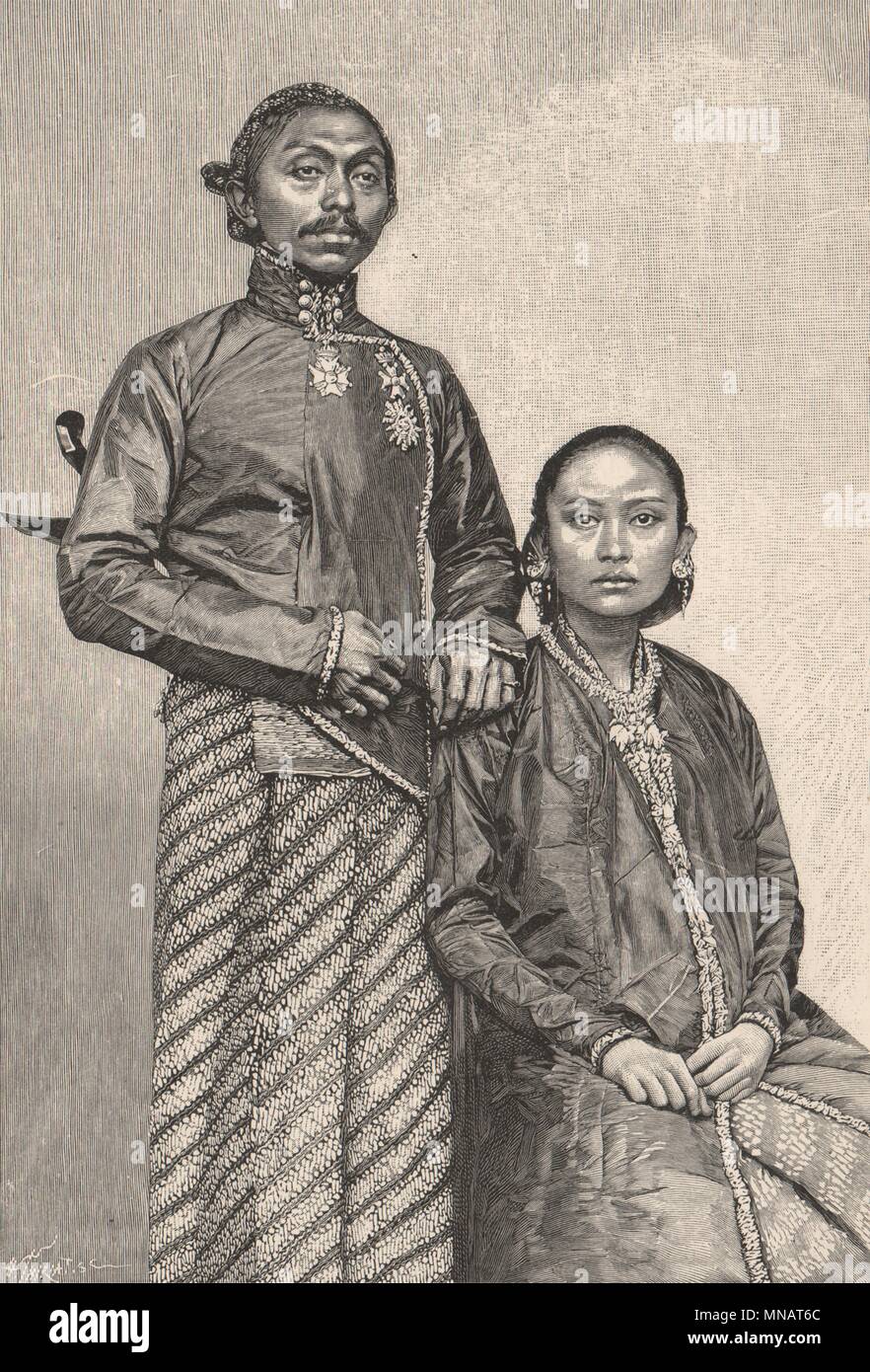 Emperor and Empress Of Surakarta (Solo) Java, Indonesia. East Indies ...
