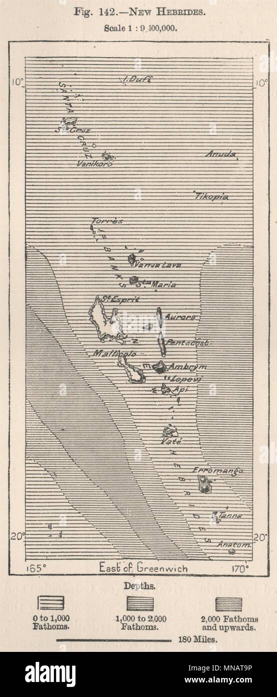 Map of the new hebrides hi-res stock photography and images - Alamy