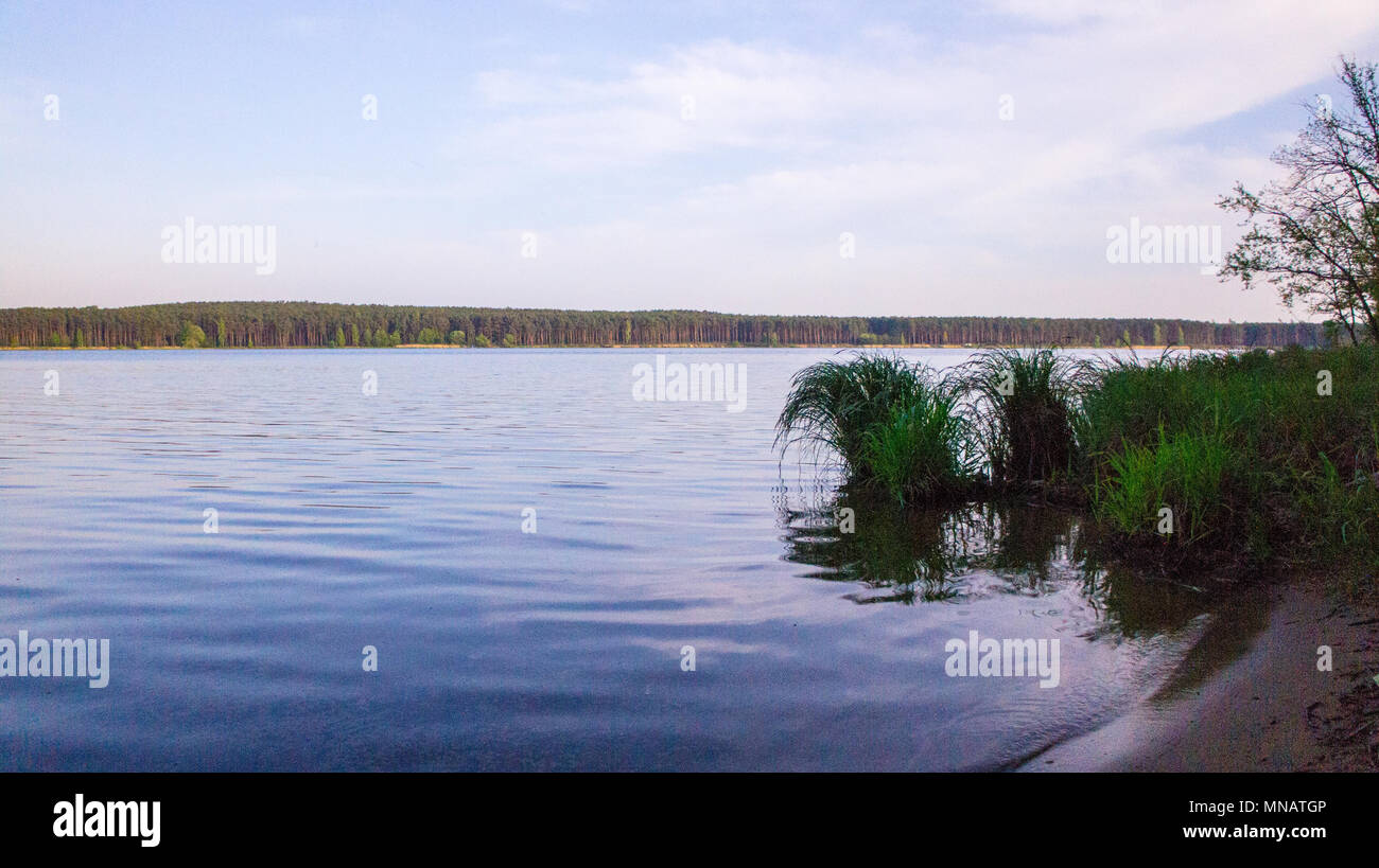 beautiful lake and colourful Trees background Stock Photo - Alamy