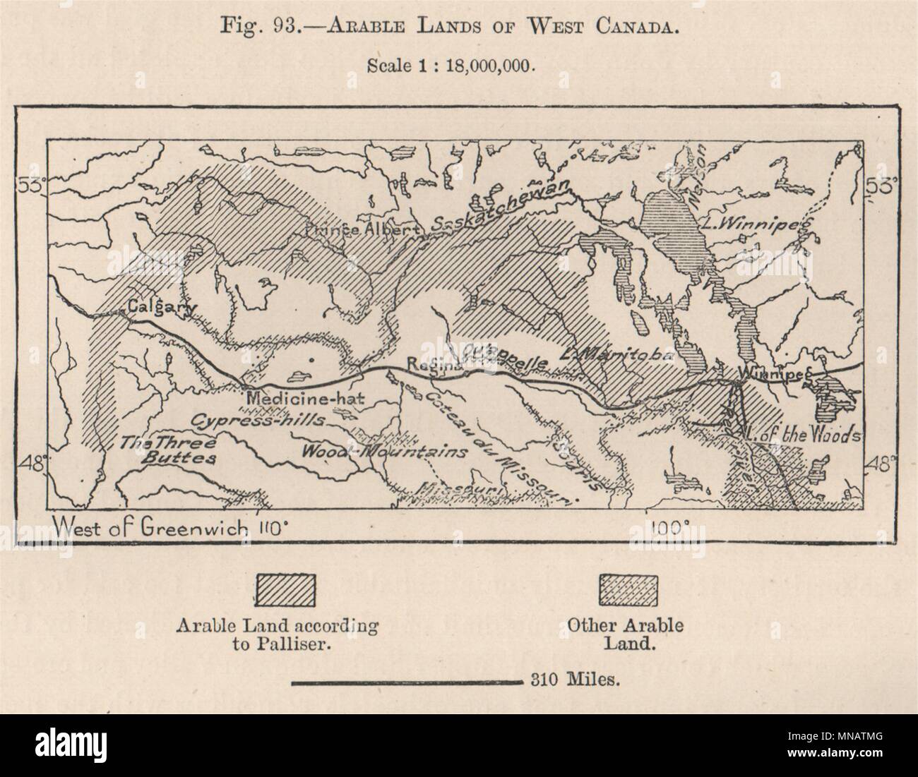 Old west canada map hi-res stock photography and images - Alamy