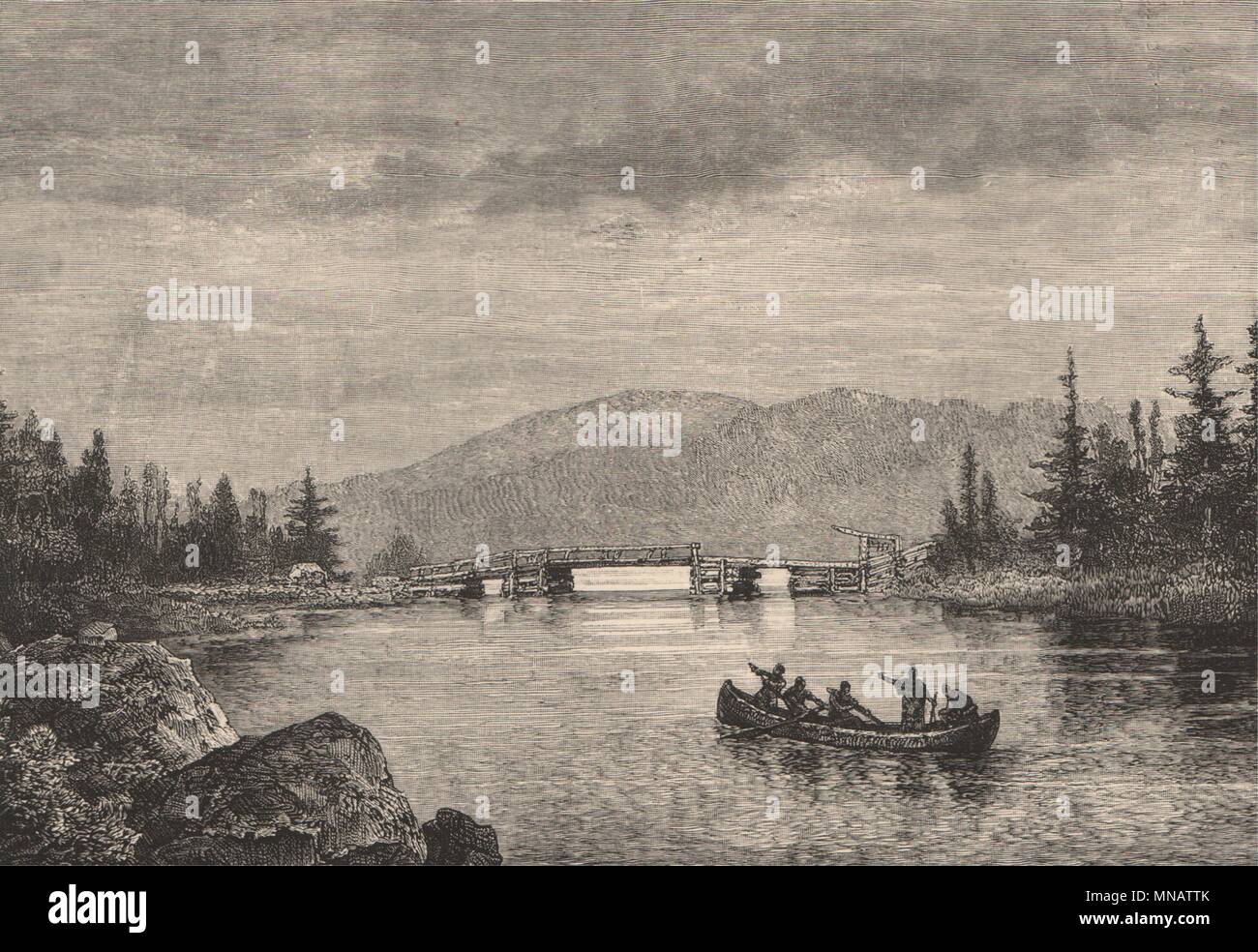 Ship-Harbour, North of Halifax, Nova Scotia. Canada 1885 old antique ...