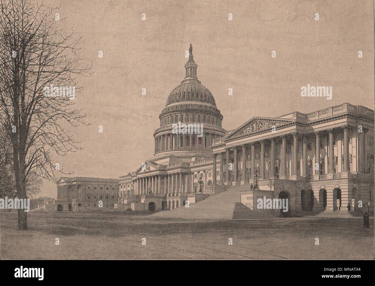 The Capitol, Washington, viewed from the East. Washington DC 1885 old ...