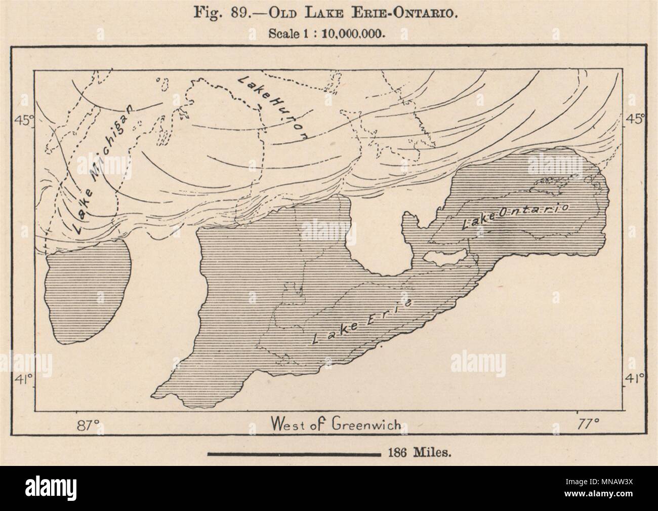 Old map of erie hi-res stock photography and images - Alamy