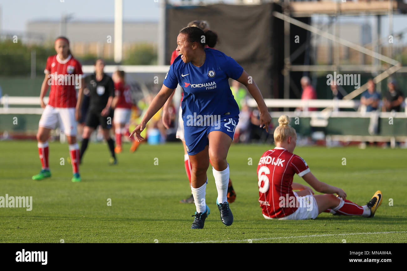 Chelsea ladies drew spence celebrates scoring hi-res stock photography ...