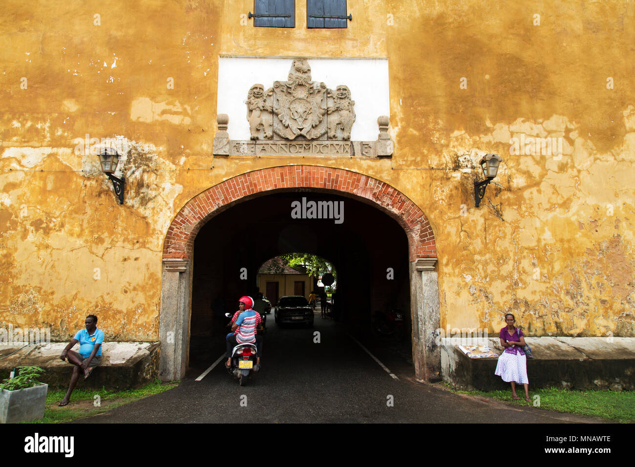 The VOC coat of arms at Galle in Sri Lanka. The emblem of the ...
