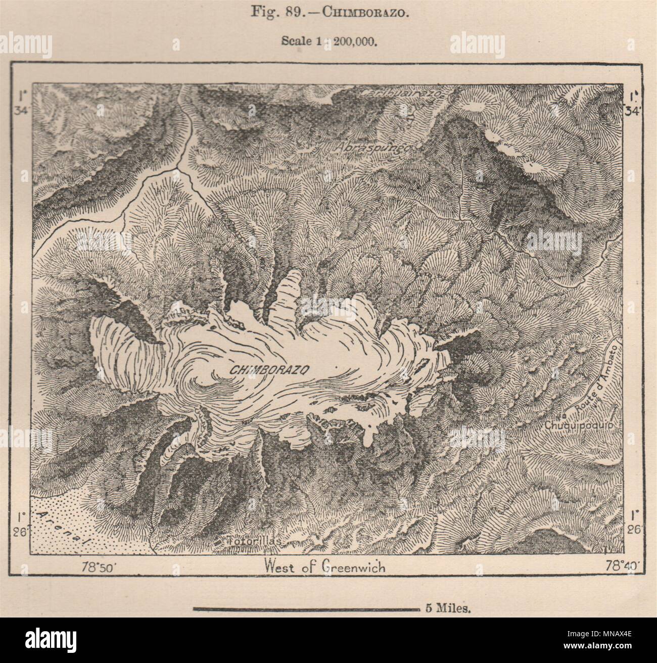 Chimborazo map hi-res stock photography and images - Alamy