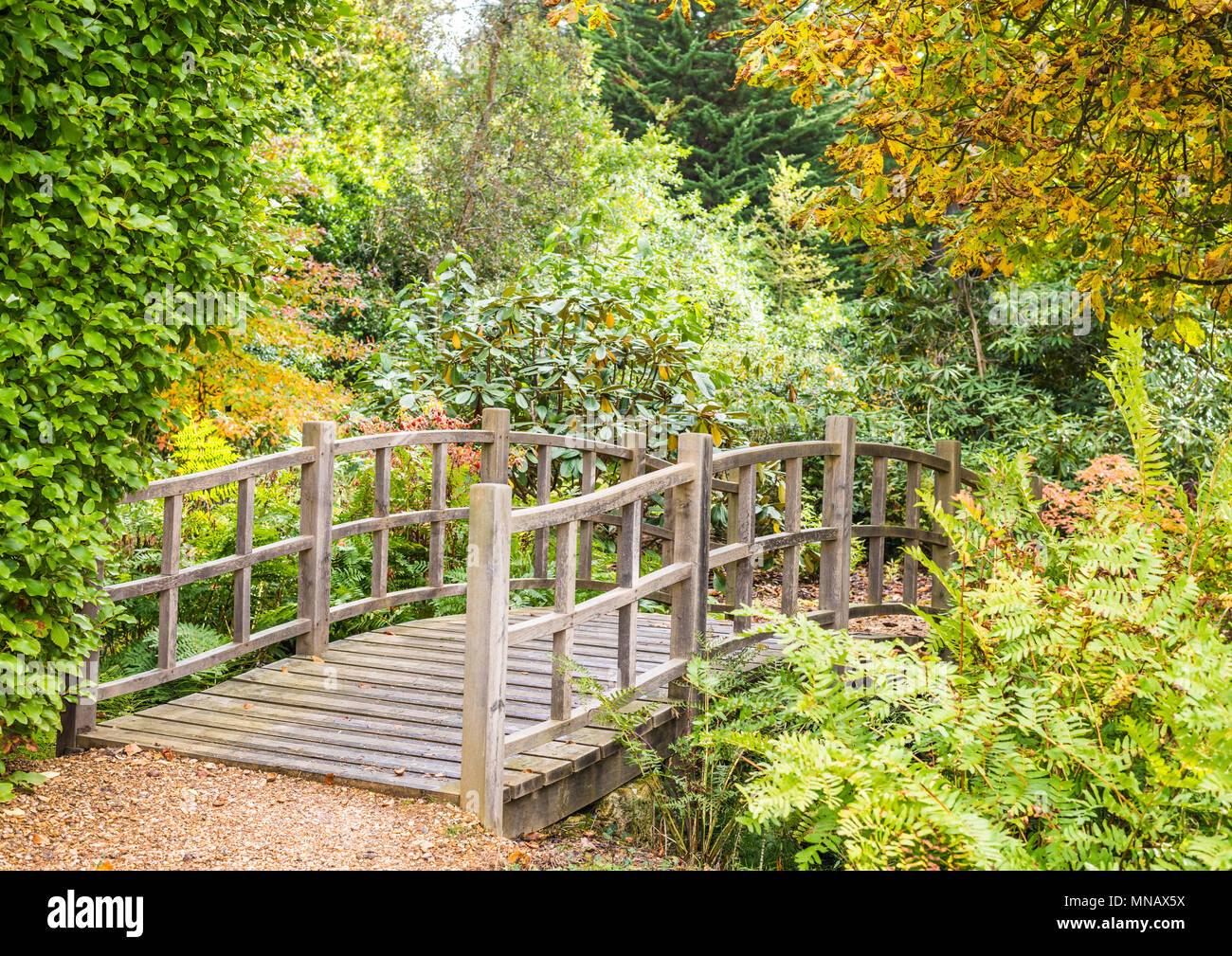 Japanese style wooden bridge hi-res stock photography and images - Alamy