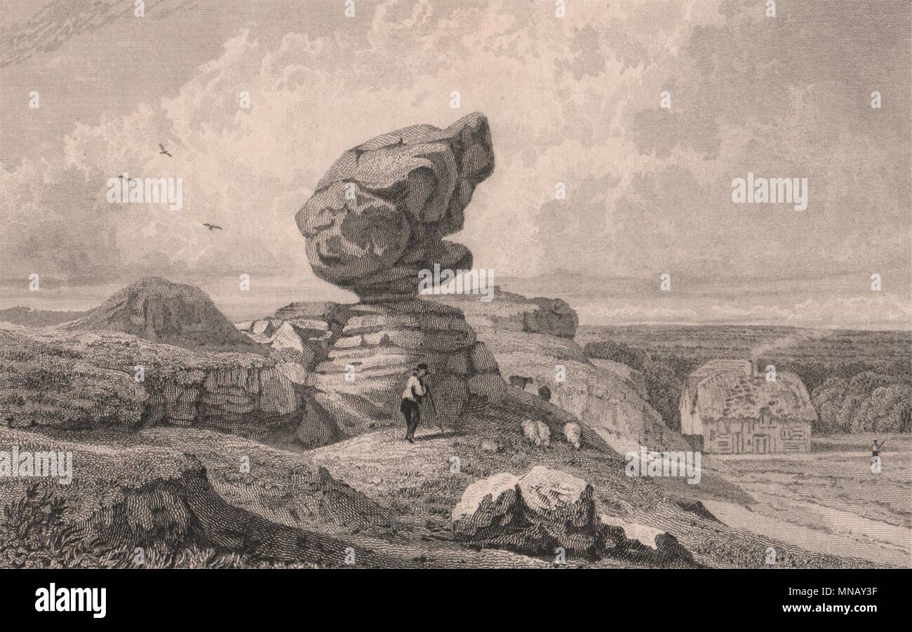 Toad Rock, Rusthall Common, near Tunbridge Wells. Kent. SHEPHERD 1829 ...