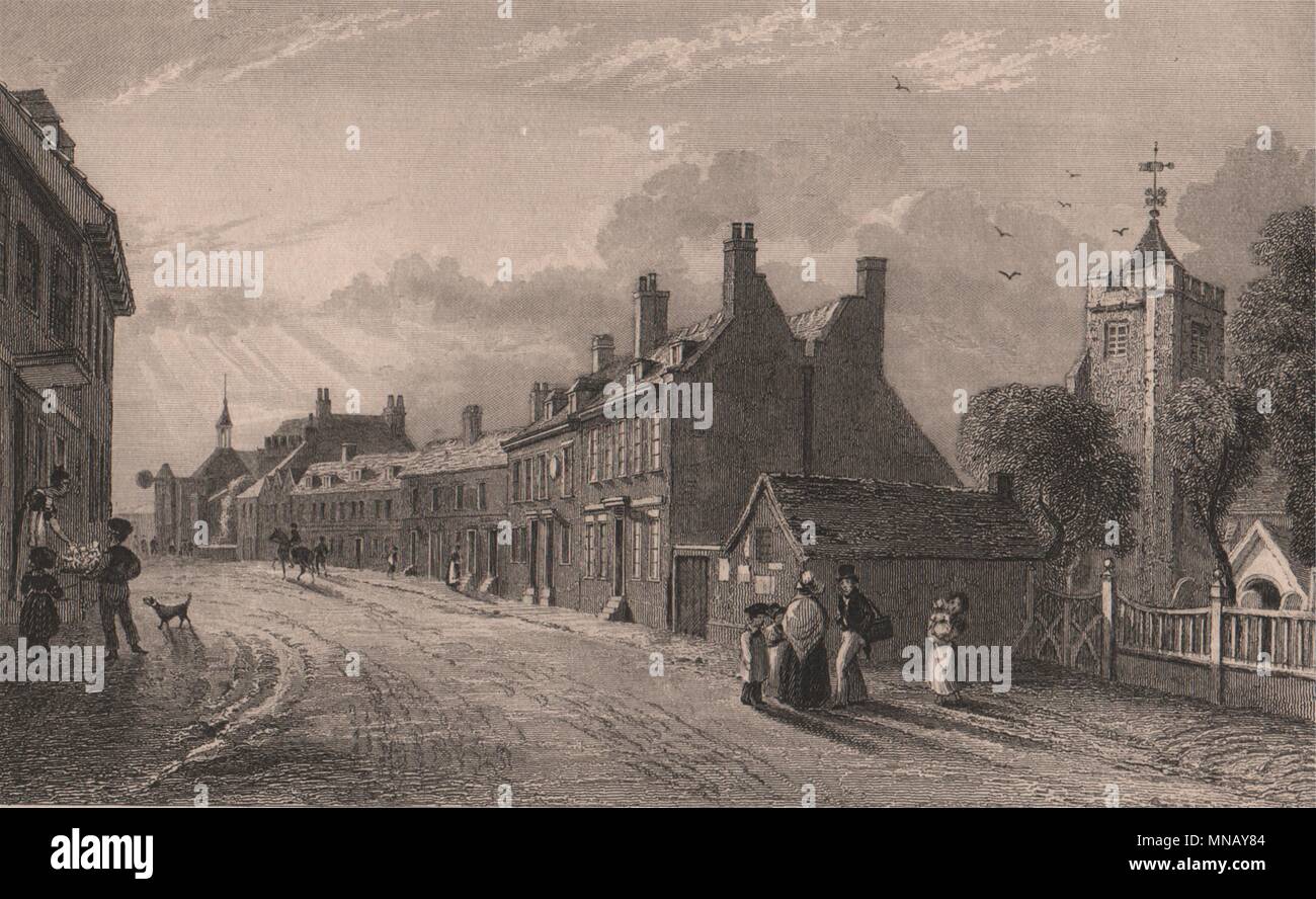 Queenborough, Isle of Sheppey. Kent. BAYNES 1829 old antique print ...
