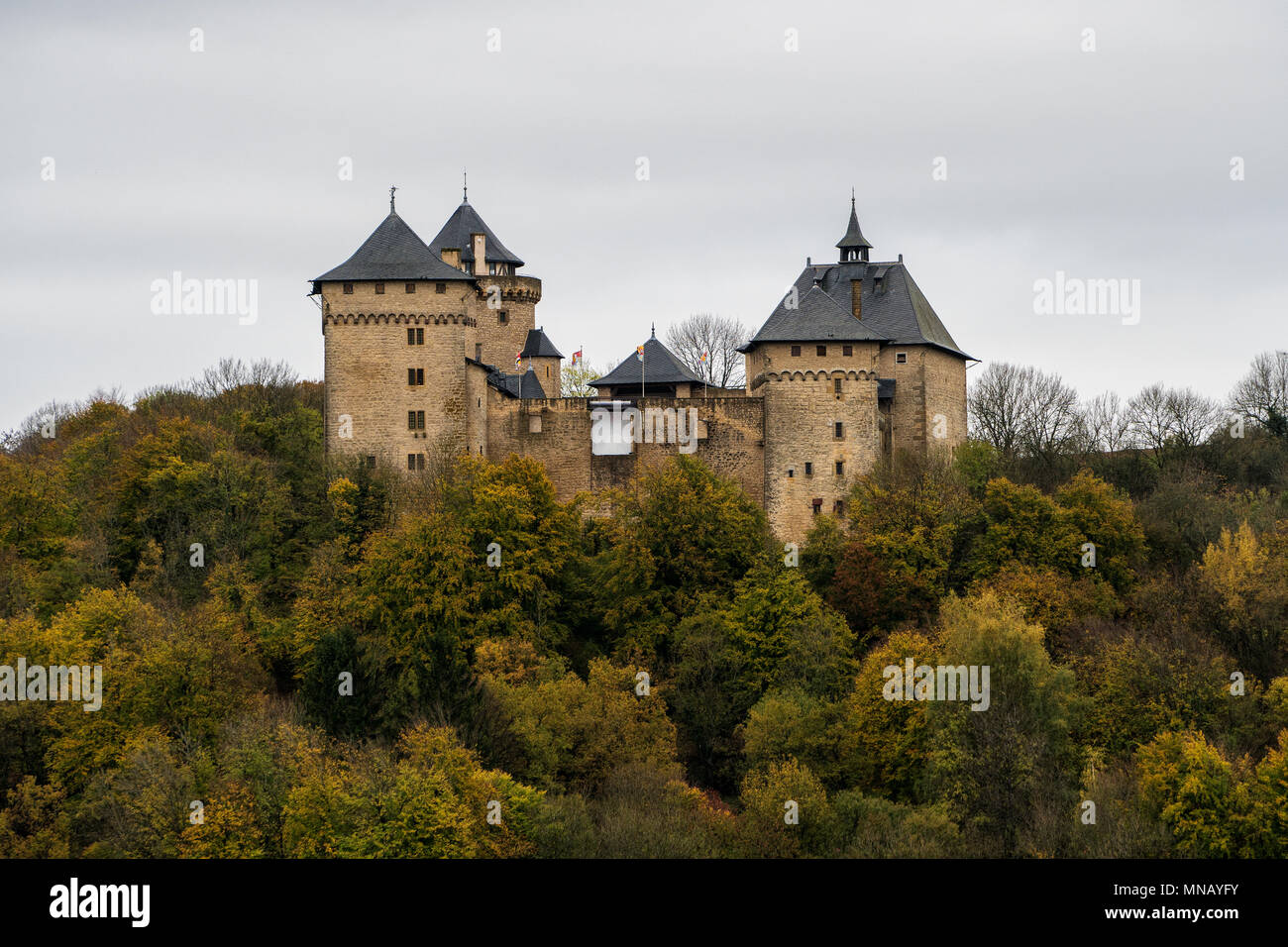 Château de Malbrouck. Malbrouck Castle. Burg Malbrouck Stock Photo - Alamy
