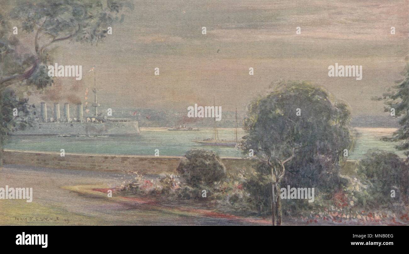 'A Silver Morning, Sydney Harbour' by Percy Spence. Sydney 1910 old ...