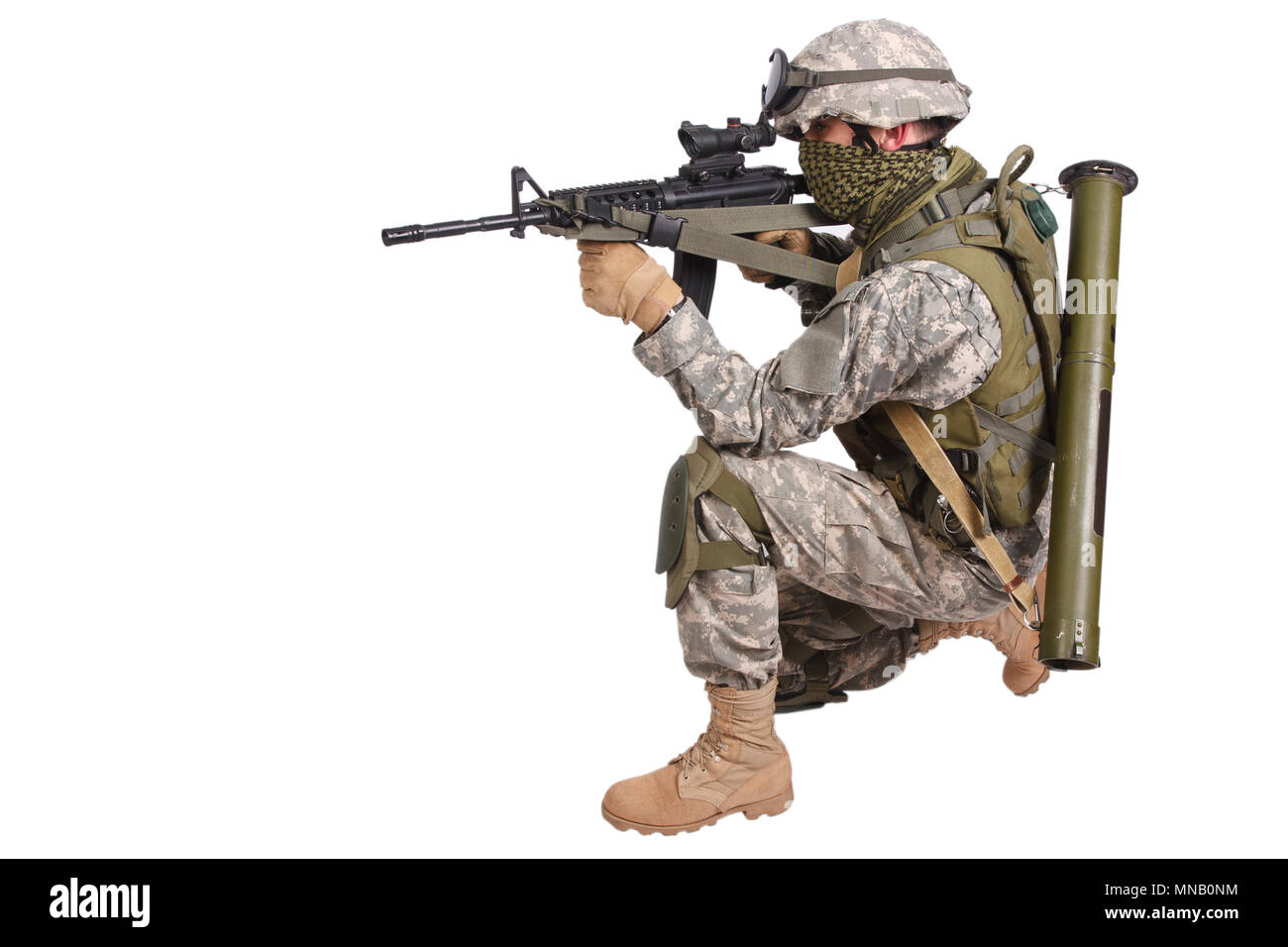 US soldier on white background Stock Photo - Alamy