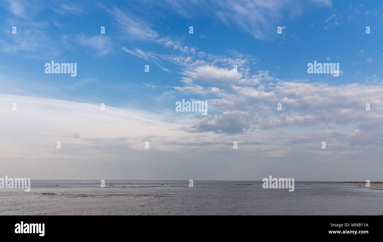 Baltic Sea, beach background blue sky Stock Photo - Alamy