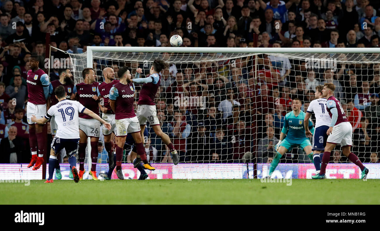 Free kick hit cross bar hi-res stock photography and images - Alamy