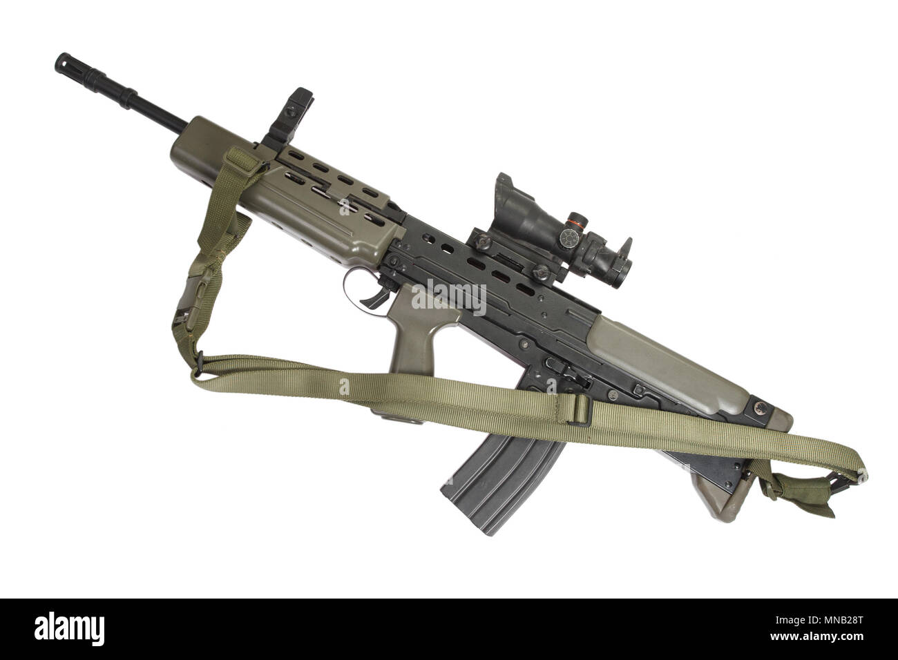 assault rifle L85 isolated on a white background Stock Photo - Alamy