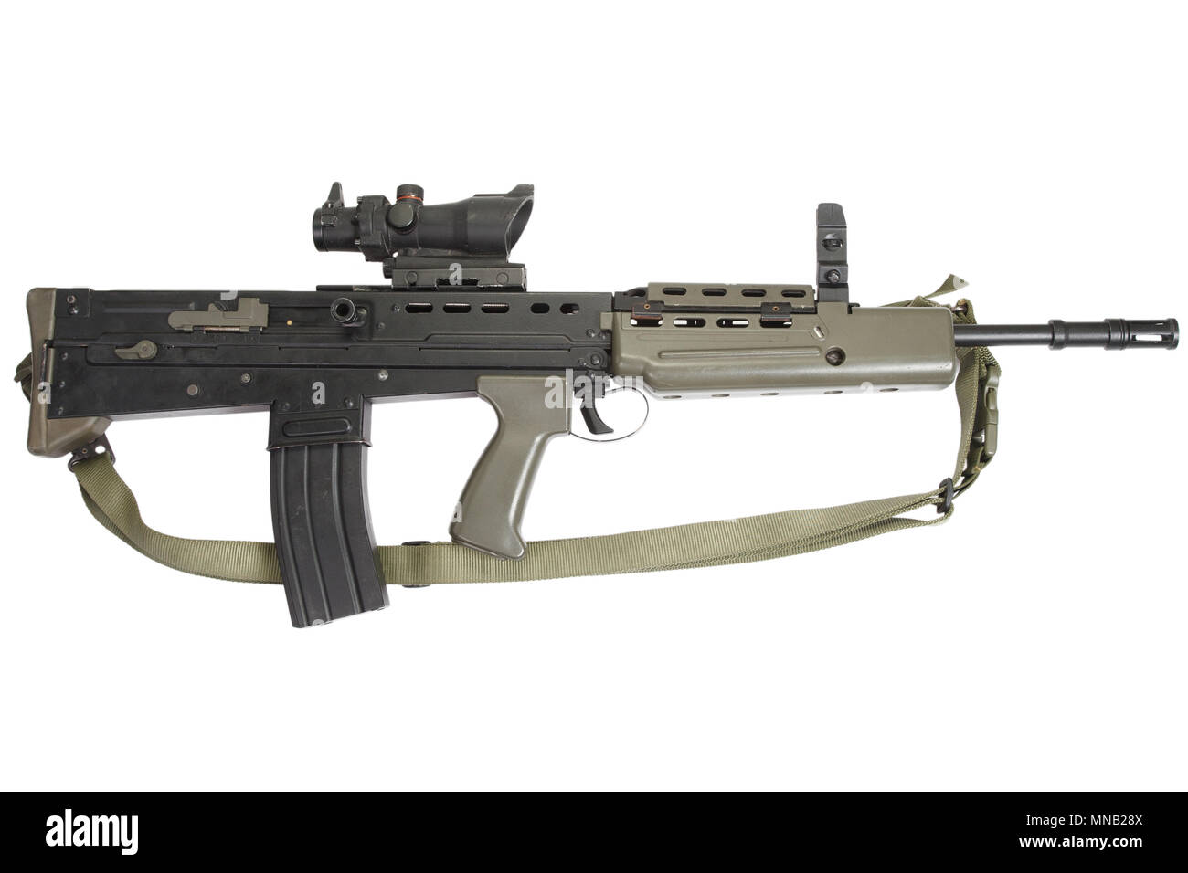 assault rifle L85 isolated on a white background Stock Photo - Alamy