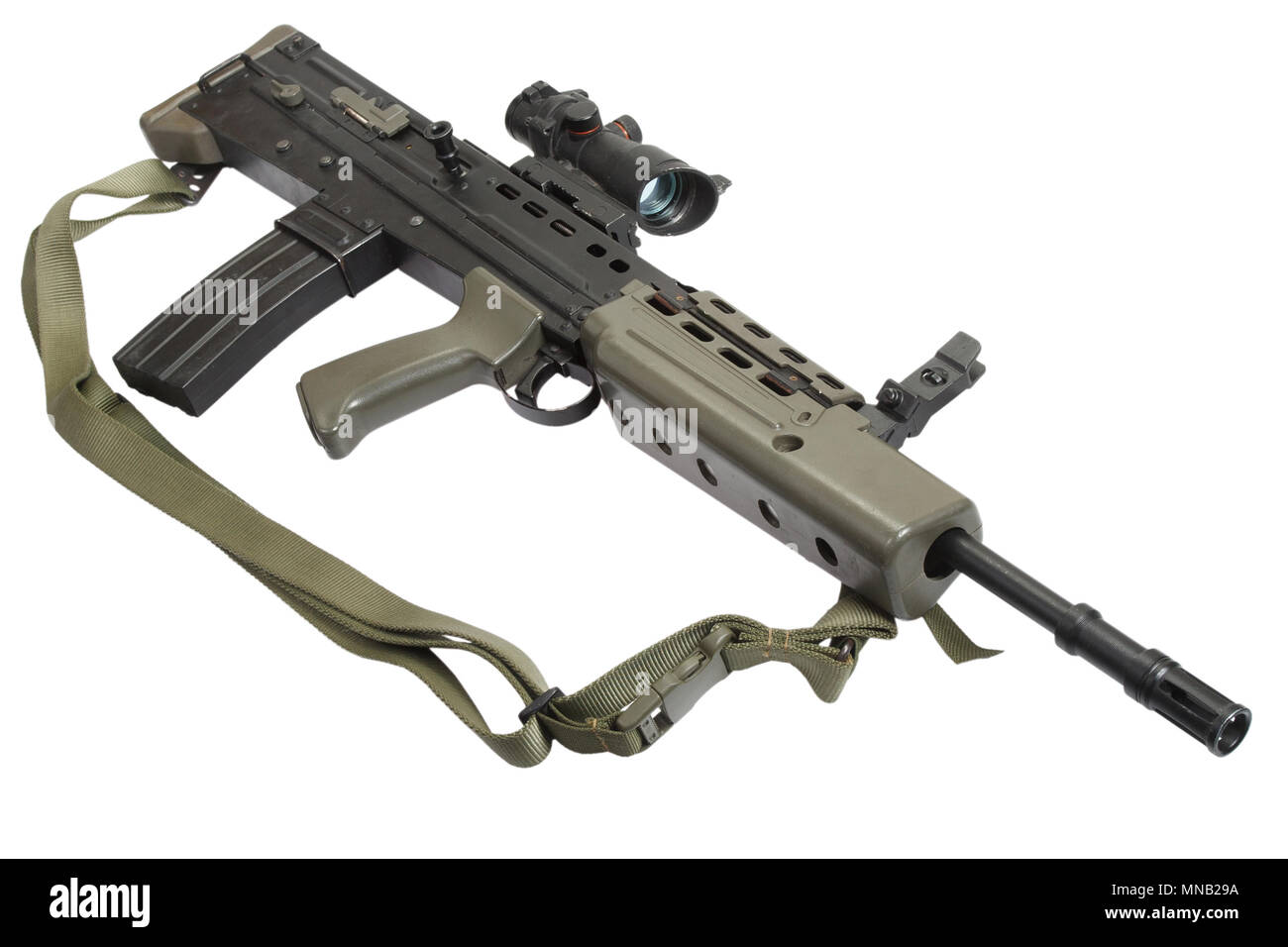 assault rifle L85 isolated on a white background Stock Photo - Alamy