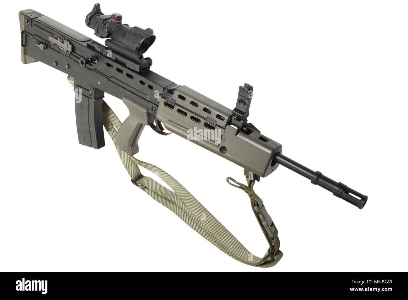 assault rifle L85 isolated on a white background Stock Photo - Alamy