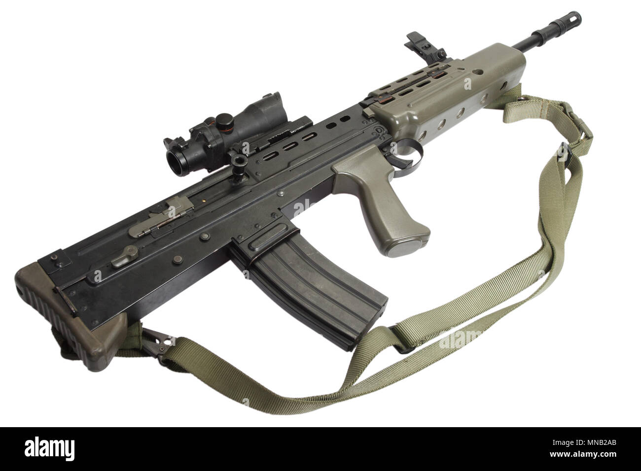 assault rifle L85 isolated on a white background Stock Photo - Alamy