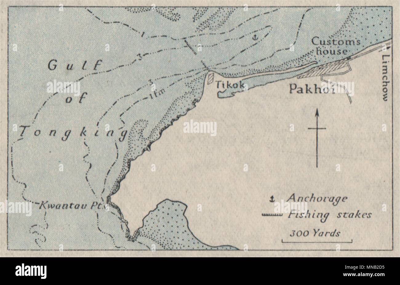 Pakhoi/BEIHAI. China. WW2 ROYAL NAVY INTELLIGENCE MAP 1945 old vintage ...