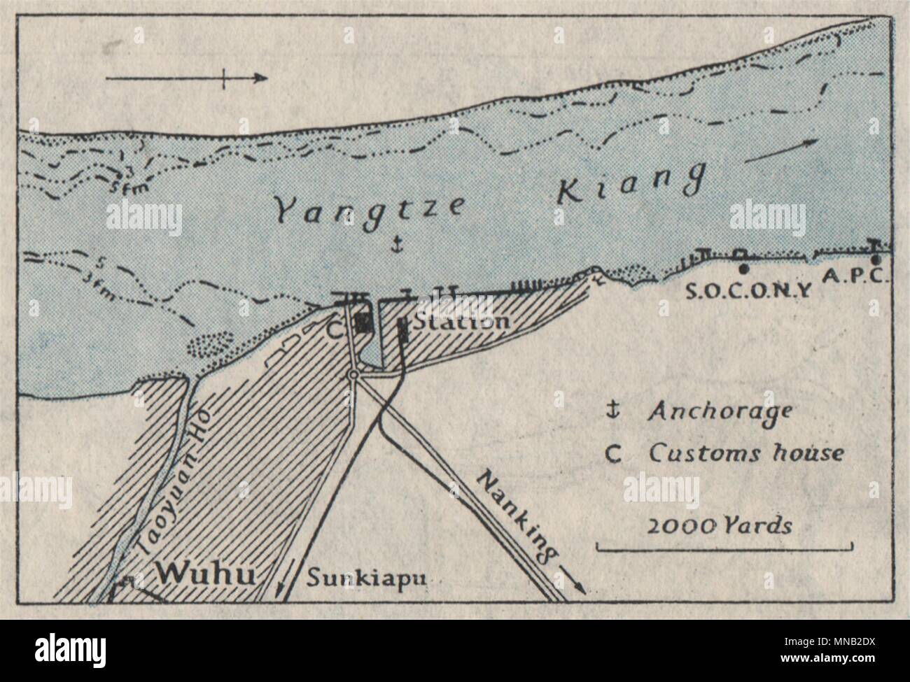 WUHU. China. WW2 ROYAL NAVY INTELLIGENCE MAP 1945 old vintage plan ...