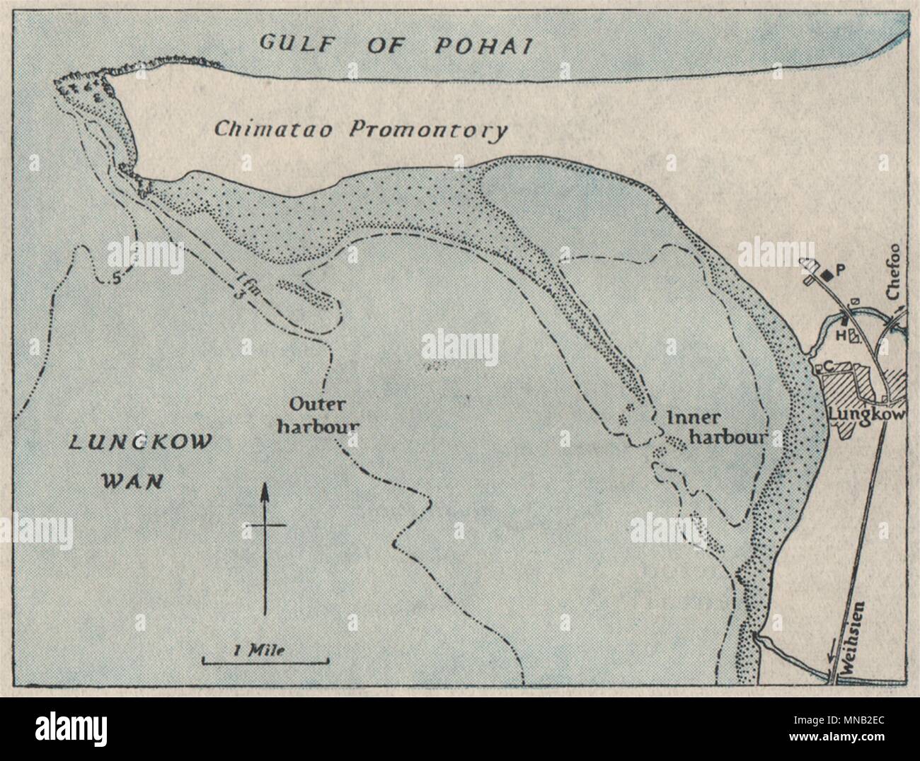 Lungkow/Longkou. China. WW2 ROYAL NAVY INTELLIGENCE MAP 1945 old ...