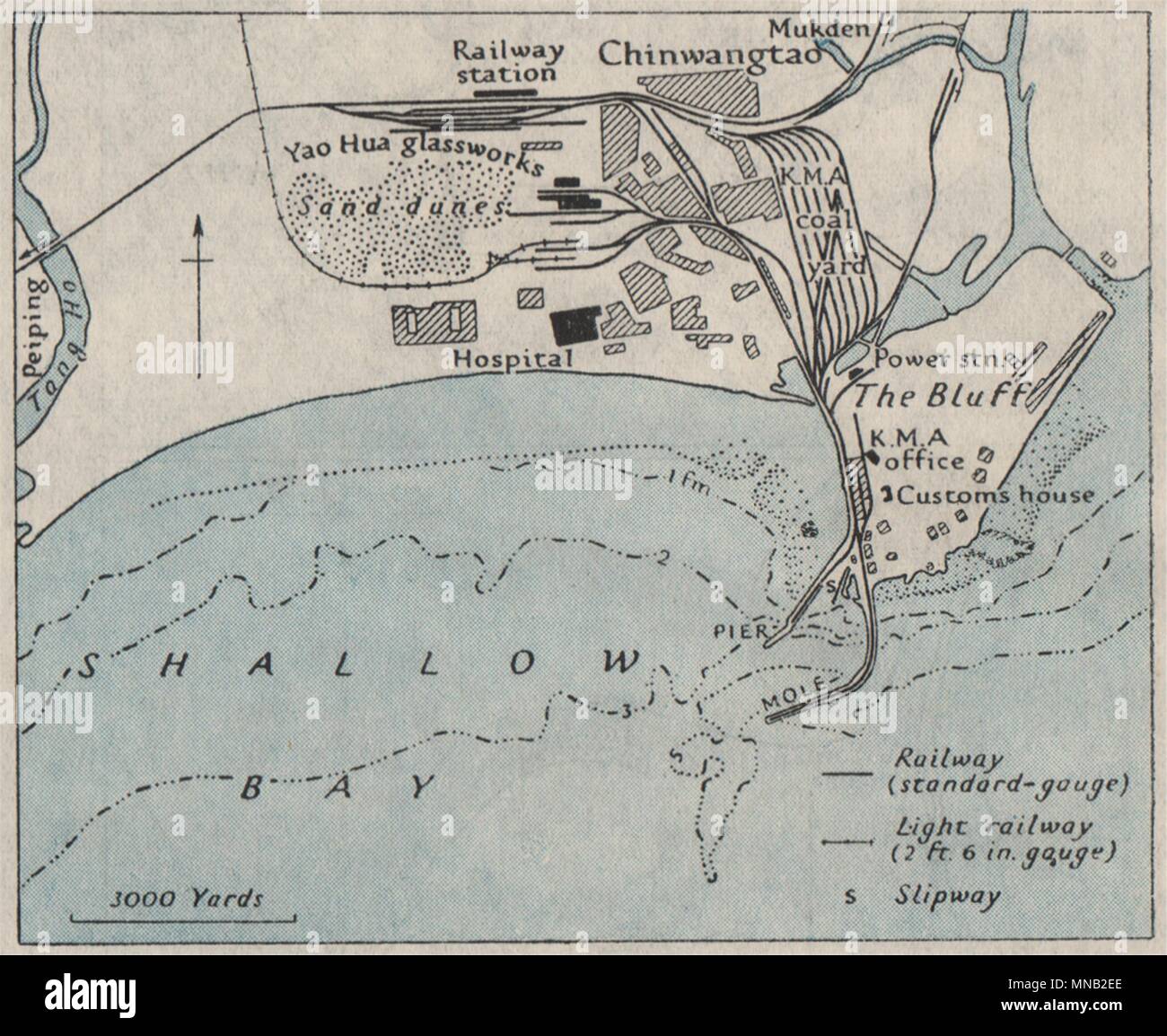 Chinwangtao/Qinhuangdao. China. WW2 ROYAL NAVY INTELLIGENCE MAP 1945 ...