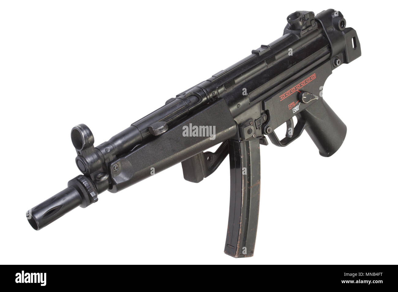submachine gun MP5 isolated on white Stock Photo - Alamy