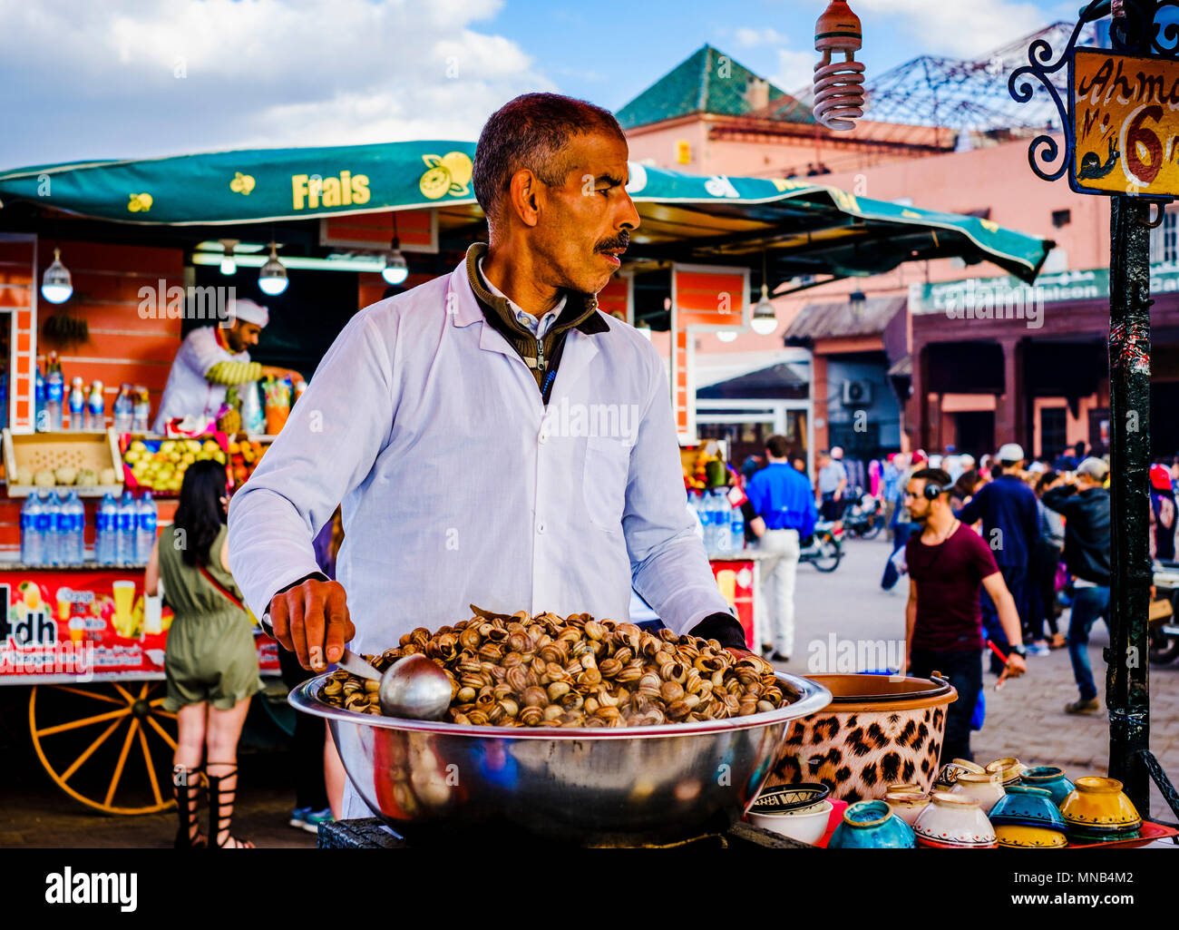 Morocco outdoor food stall hi-res stock photography and images - Alamy