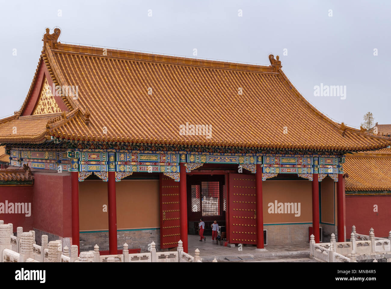 Beijing, China - April 27, 2010: Forbidden City, small portal hall with ...