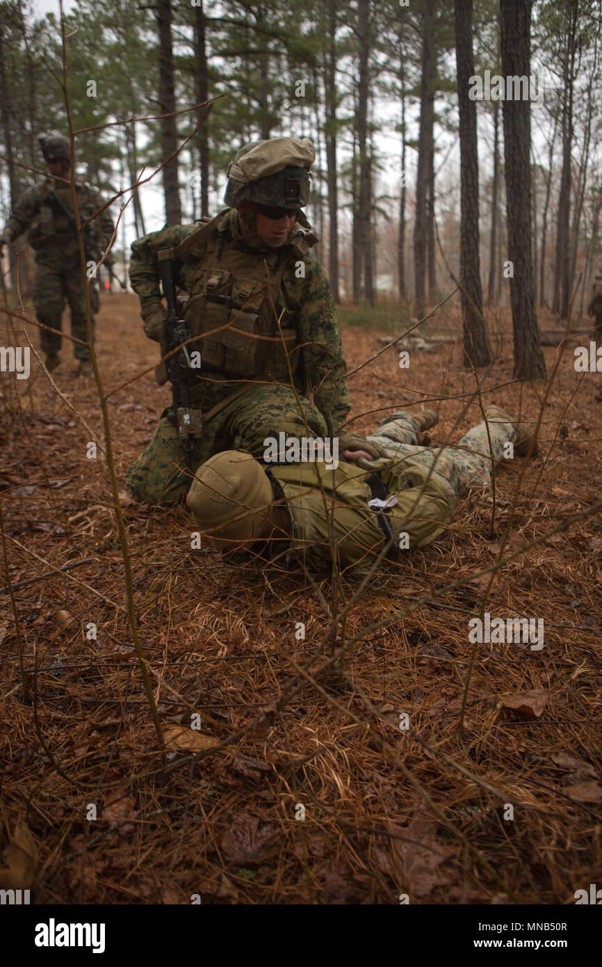 U.S. Marines with Alpha Company (Alpha Co.), 1st Battalion, 2nd Marines ...