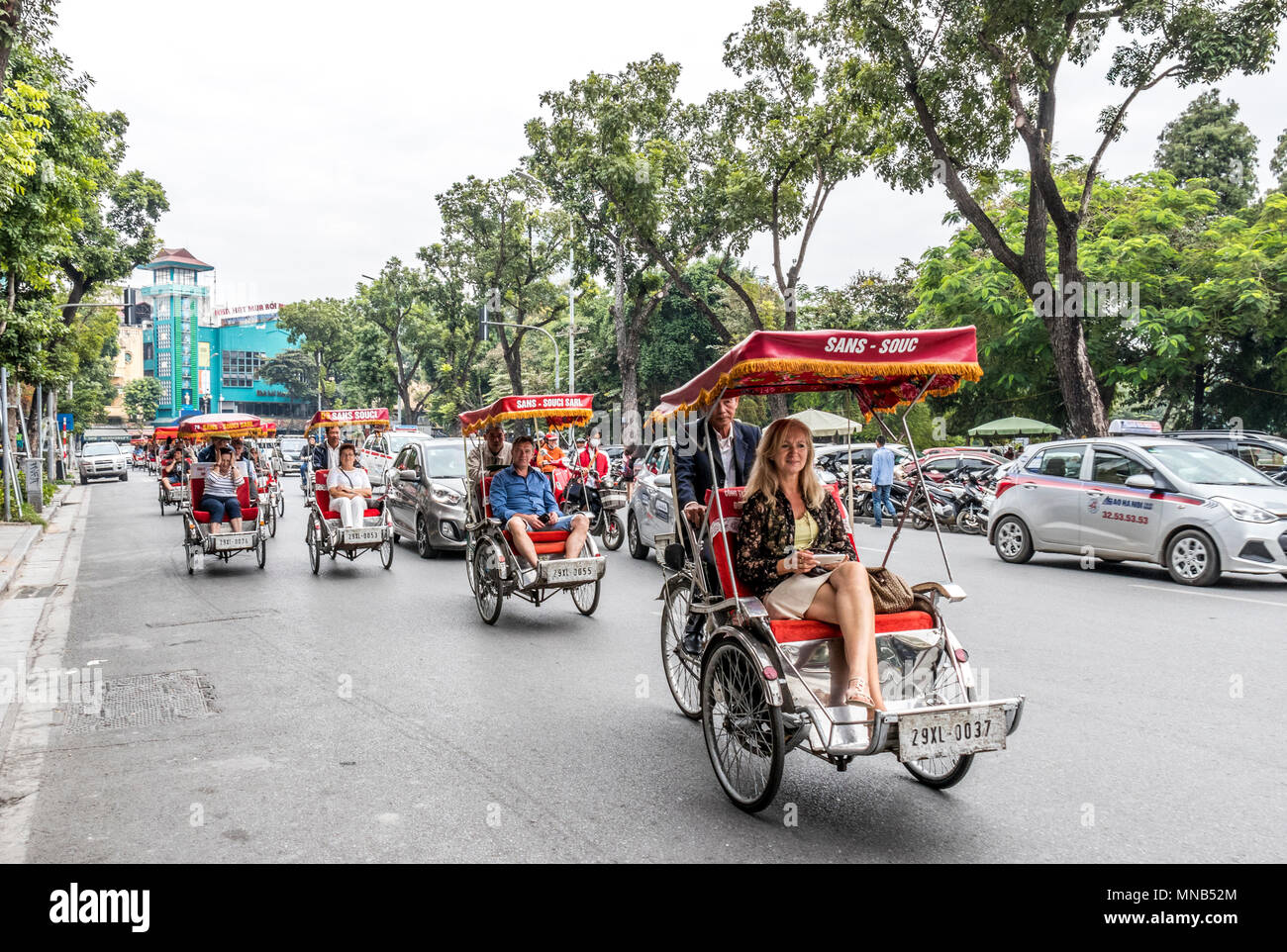 Hanoi rickshaw tour hi-res stock photography and images - Alamy