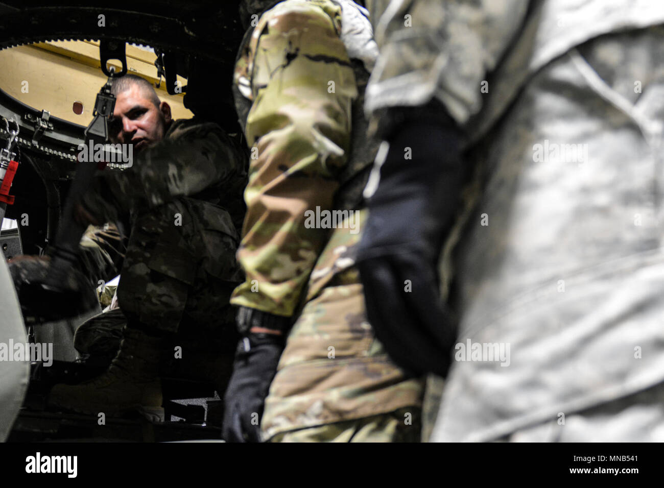 A U.S. Army Reserve Soldier demonstrates the safest position for ...