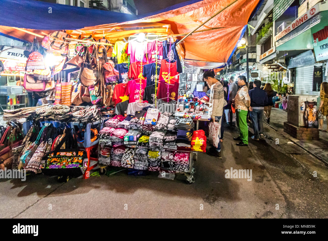 Hanoi night market Vietnam Stock Photo - Alamy