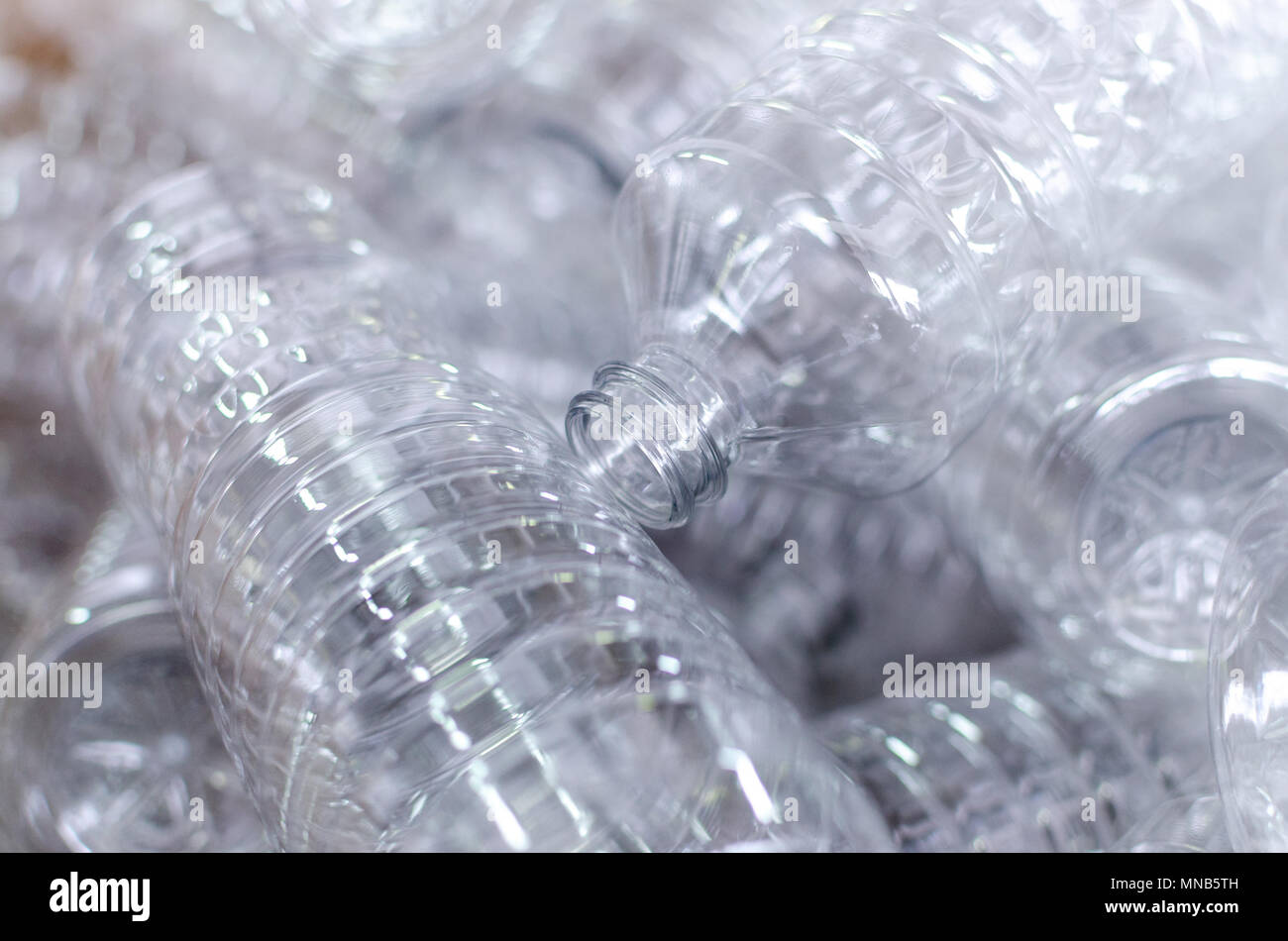 Bottle. Industrial production of plastic pet bottles. Factory line for ...