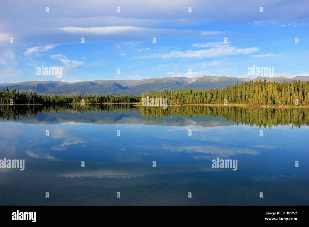 Boya Lake along Cassiar Highway, British Columbia, Canada Stock Photo ...