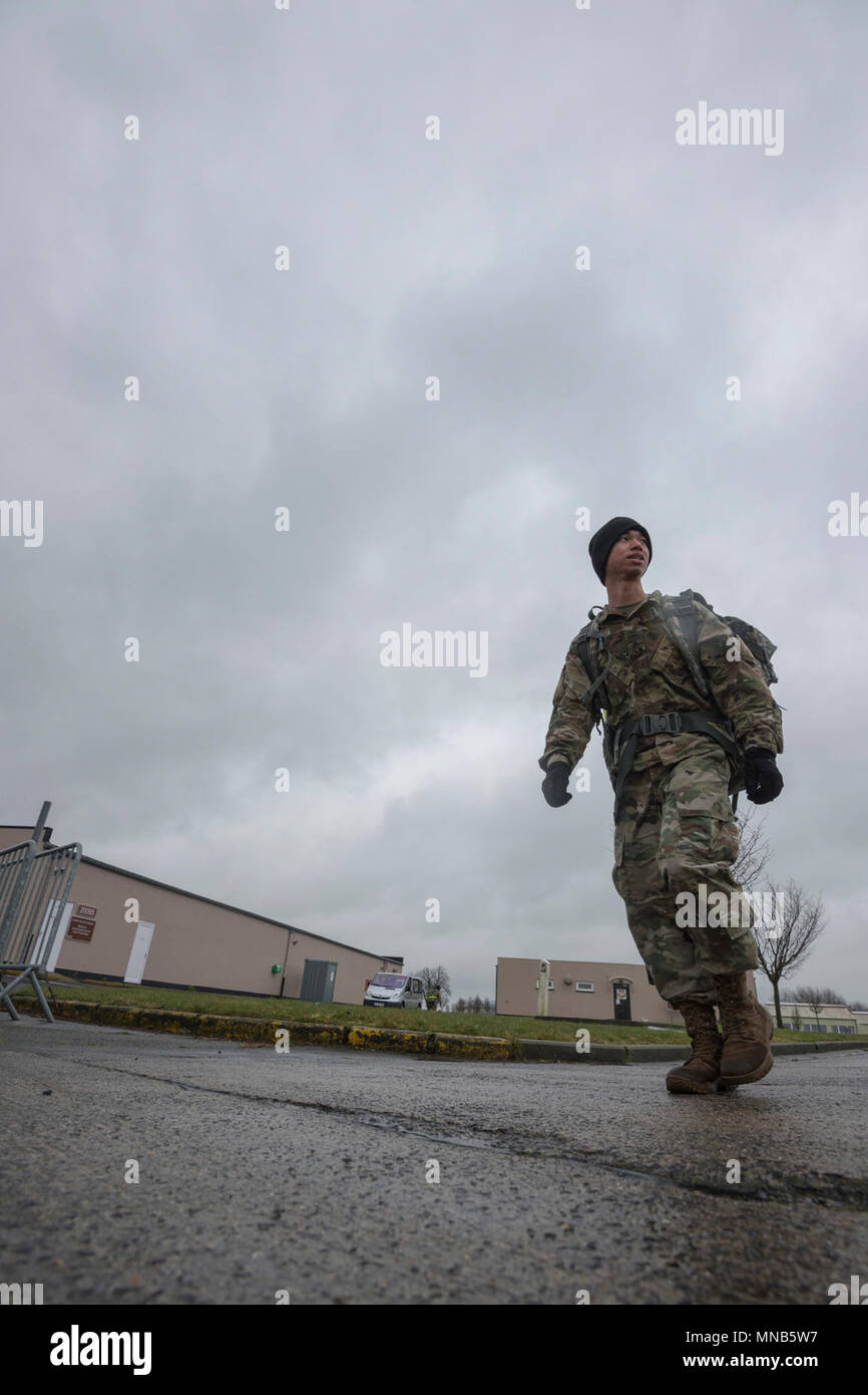 U.S. Army Sgt. Jingyuan Tian, with the 44th Expeditionary Signal Battalion, 2nd Theater Signal ...