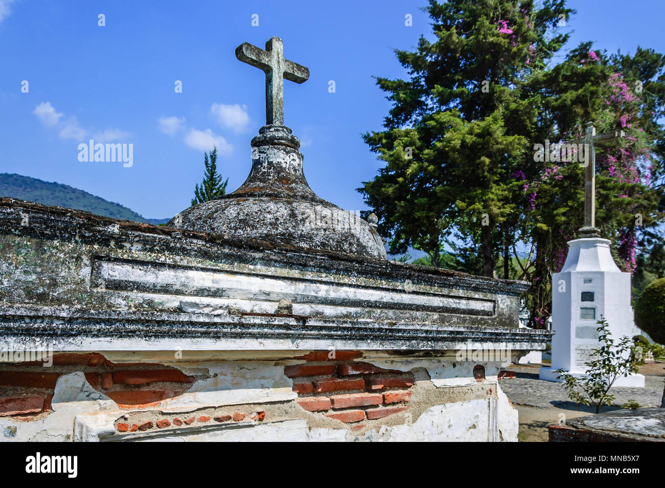 San Lazaro Cemetery, Antigua, Guatemala - May 6, 2012: Tombs in ...