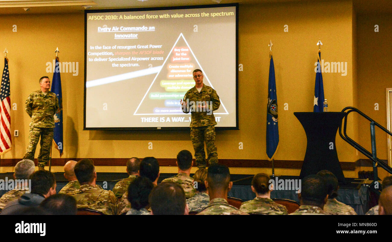 Lt. Gen Brad Webb, commander of Air Force Special Operations Command and Chief Master Sgt ...